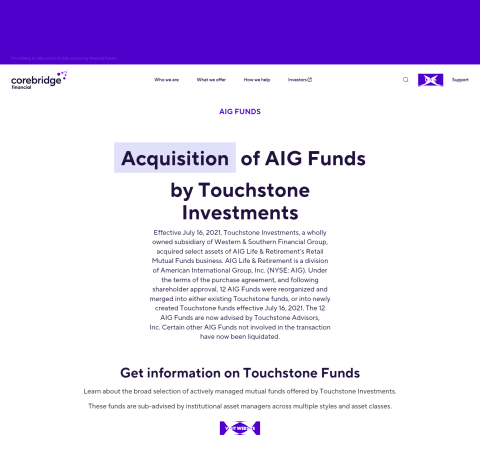 AIG Funds | Corebridge Financial