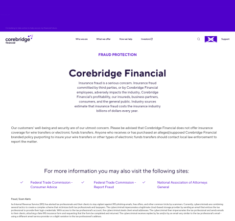 Fraud Protection | Corebridge Financial